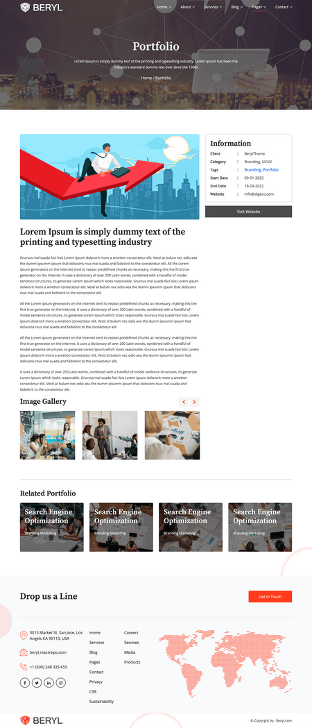 Beryl | Agency/Corporate HTML5 Template | Reactrepo