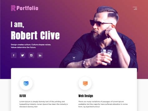 Portfolio Hero Section | Reactrepo
